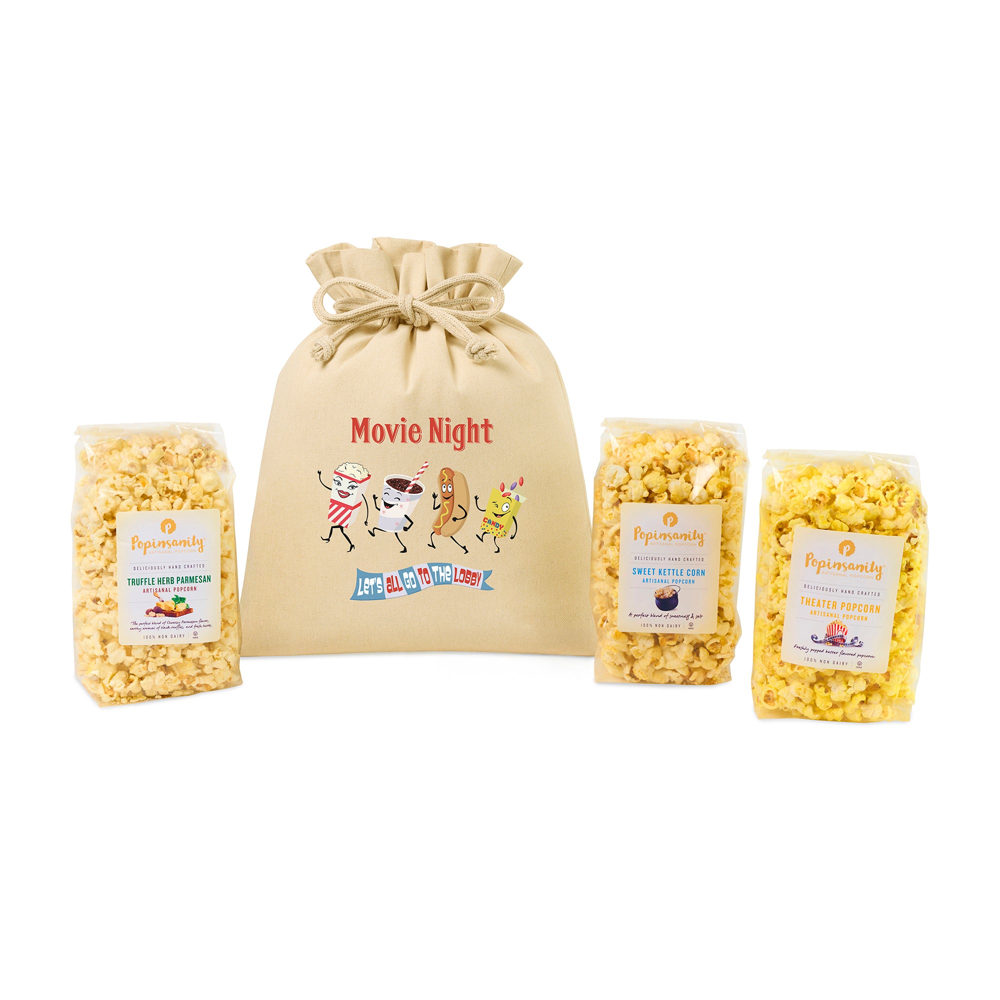 Blockbuster Popcorn Gift Bag – Sweet & Savory Movie Night Snacks – GearOne